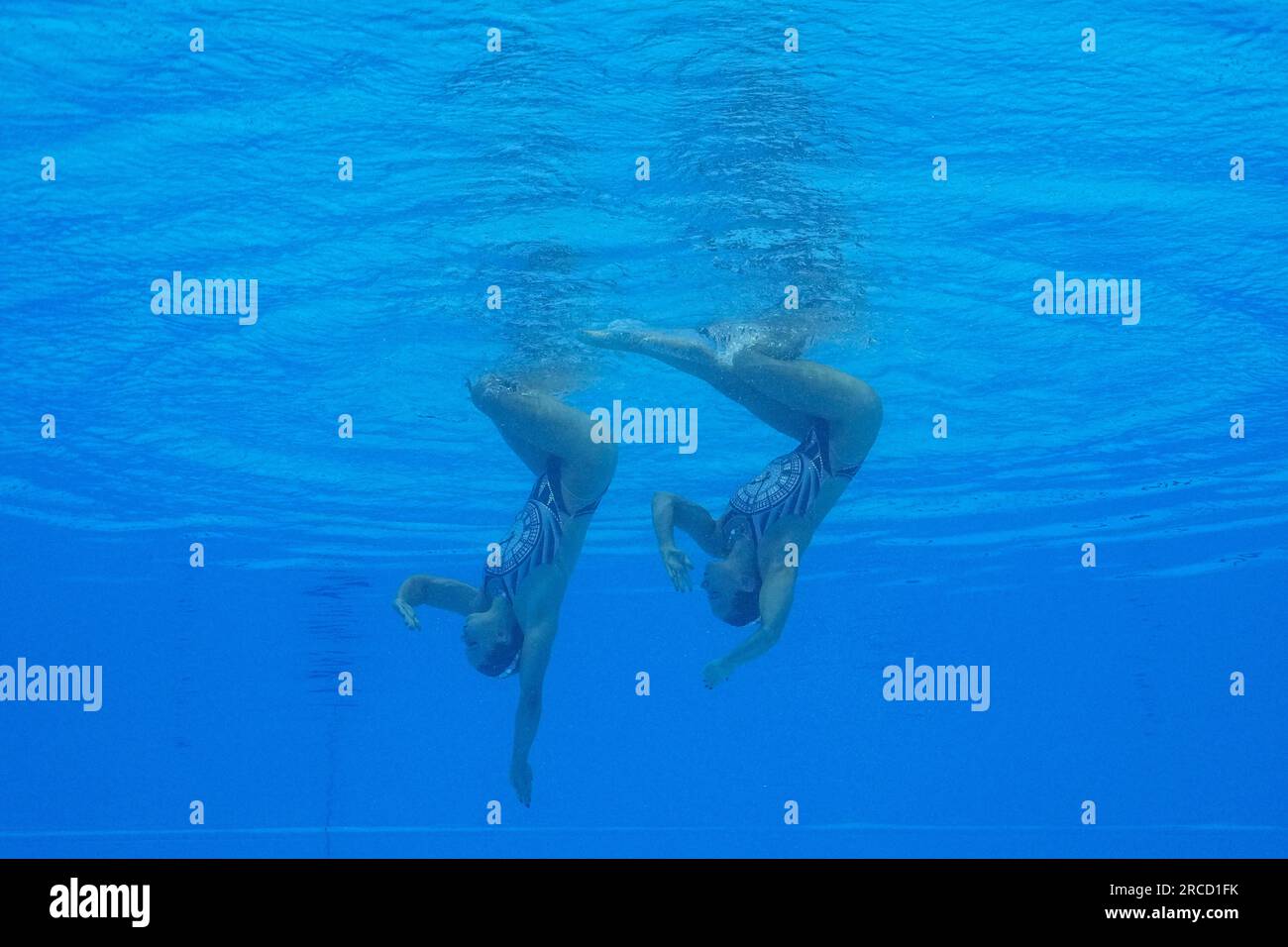 Isabelle Thorpe and Kate Shortman, of Great Britain, compete in the ...