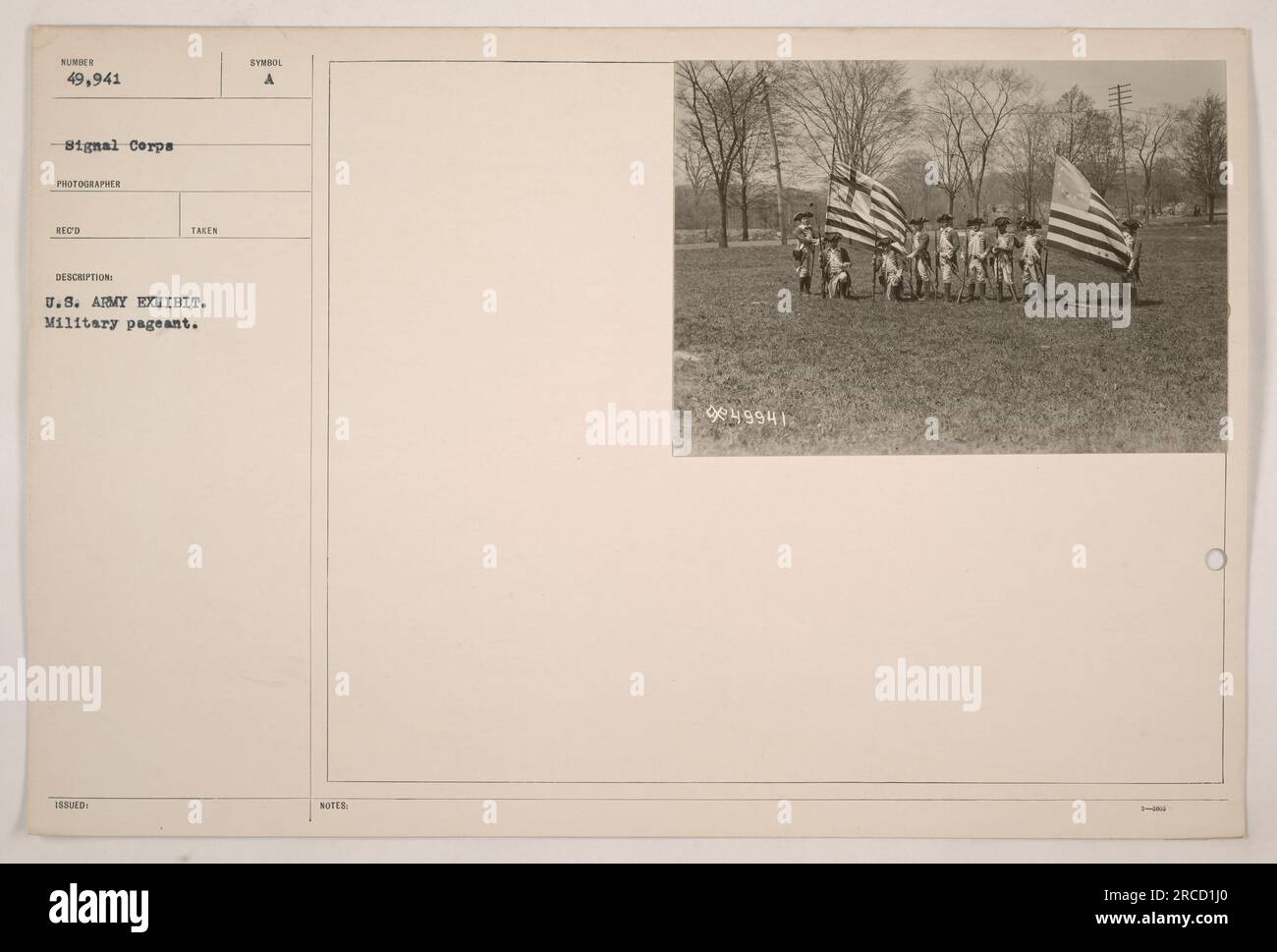 Soldiers participating in a military pageant during World War I. The U ...