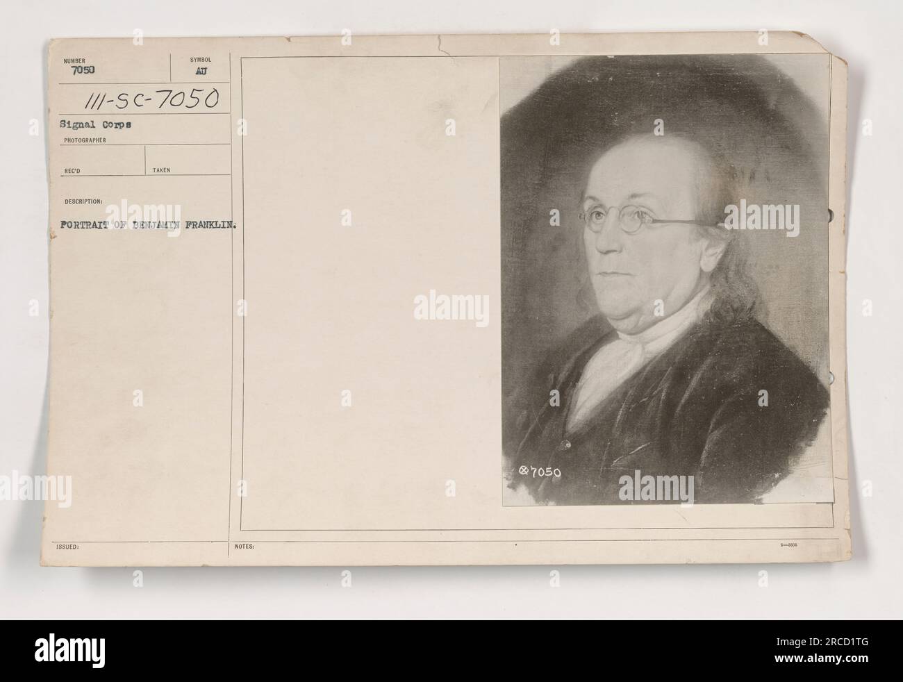 Portrait of Benjamin Franklin, inventor and one of the Founding Fathers ...