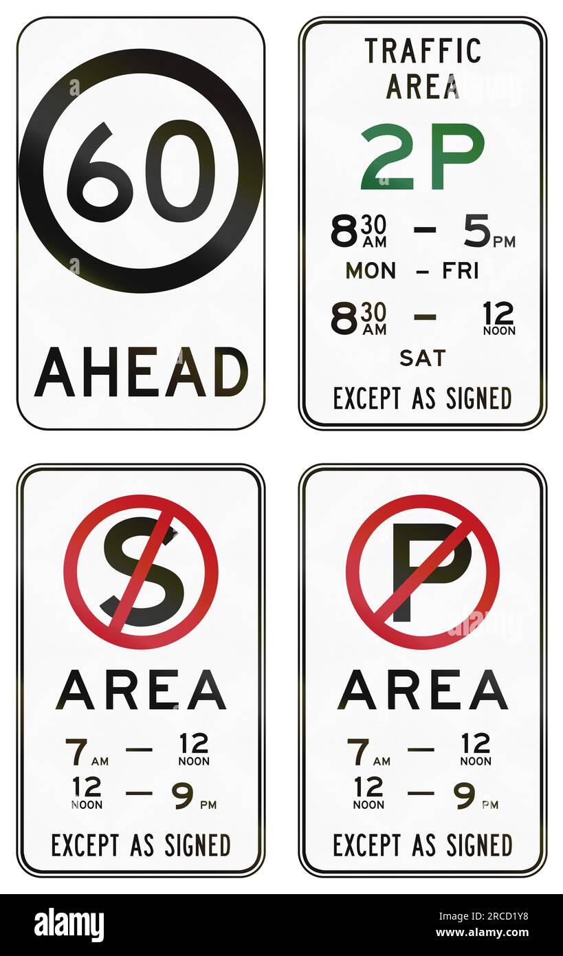 Speed Limit Zone Ahead In Australia Stock Photo - Alamy