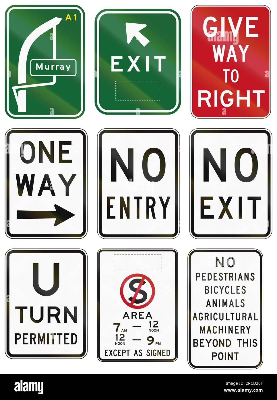 Australian Direction Sign - Bypassed Town Stock Photo - Alamy