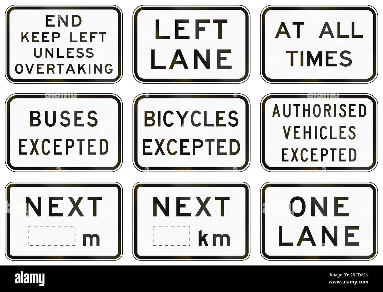 End Keep Left Unless Overtaking In Australia Stock Photo - Alamy