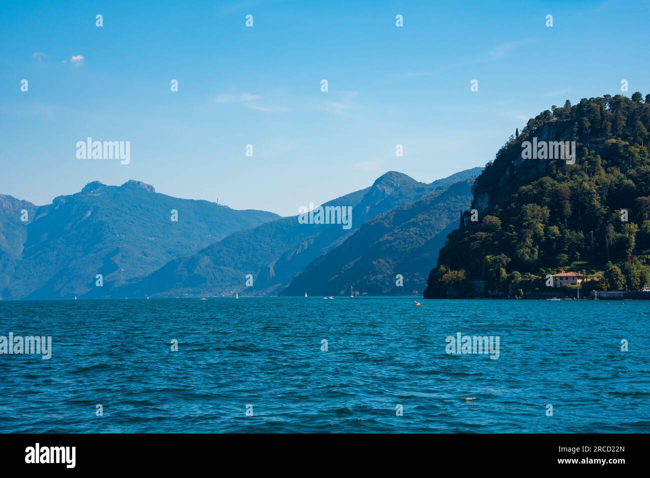 Beautiful nature of lake Como in summer, famous tourism destination ...
