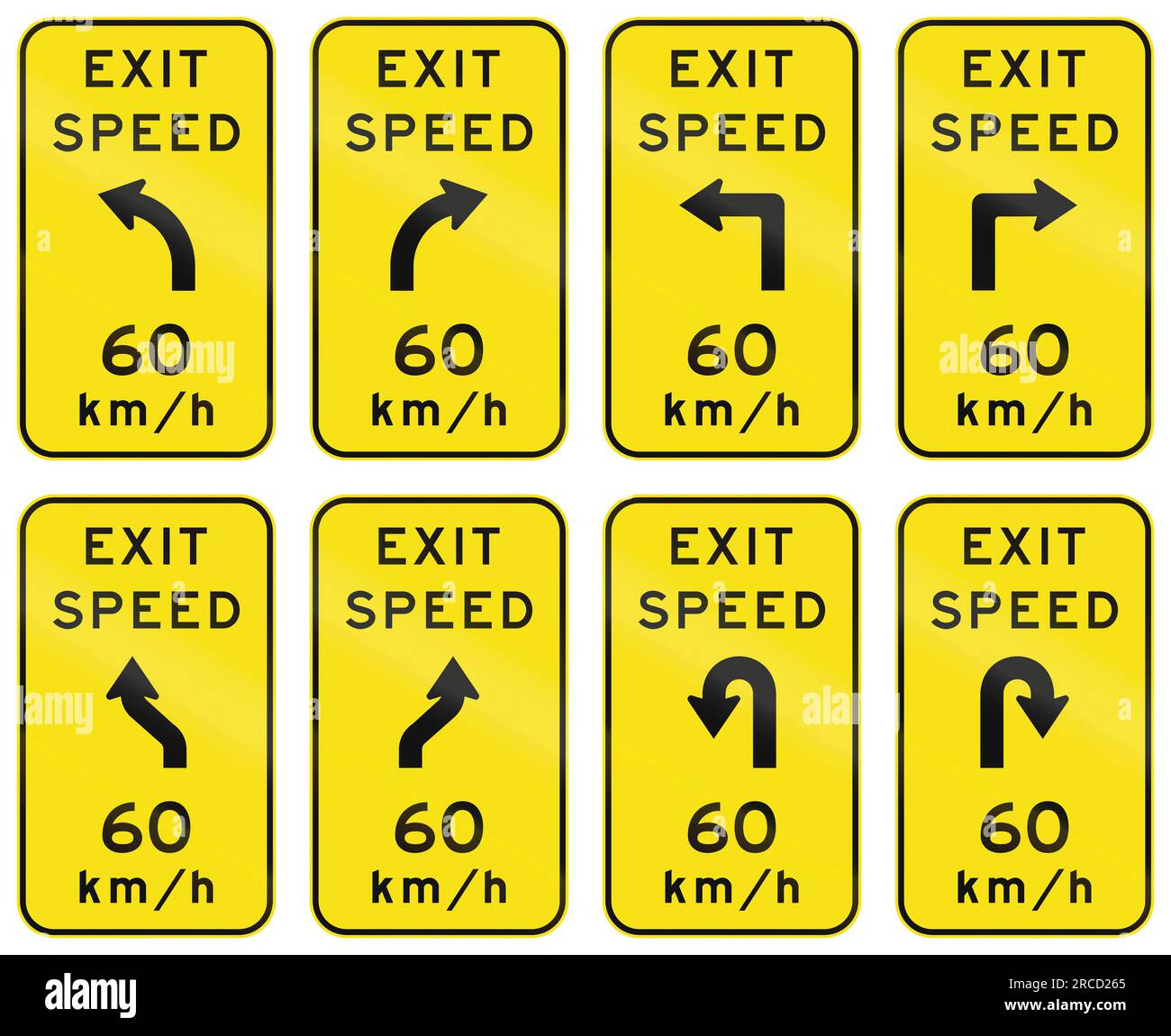 Advisory Exit Speed in Australia Stock Photo - Alamy