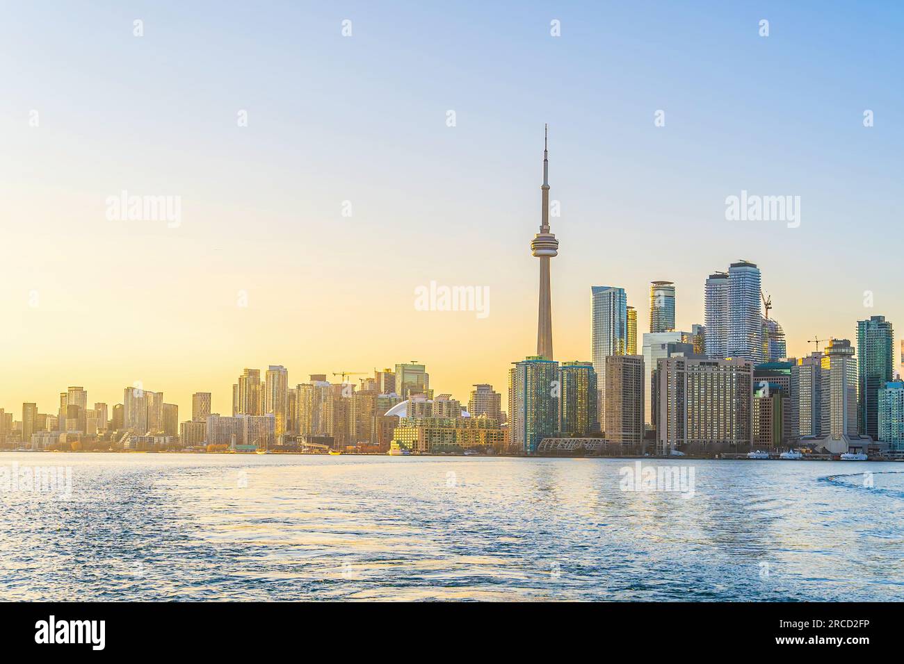 Downtown Toronto city skyline, cityscape of Canada at sunset Stock ...