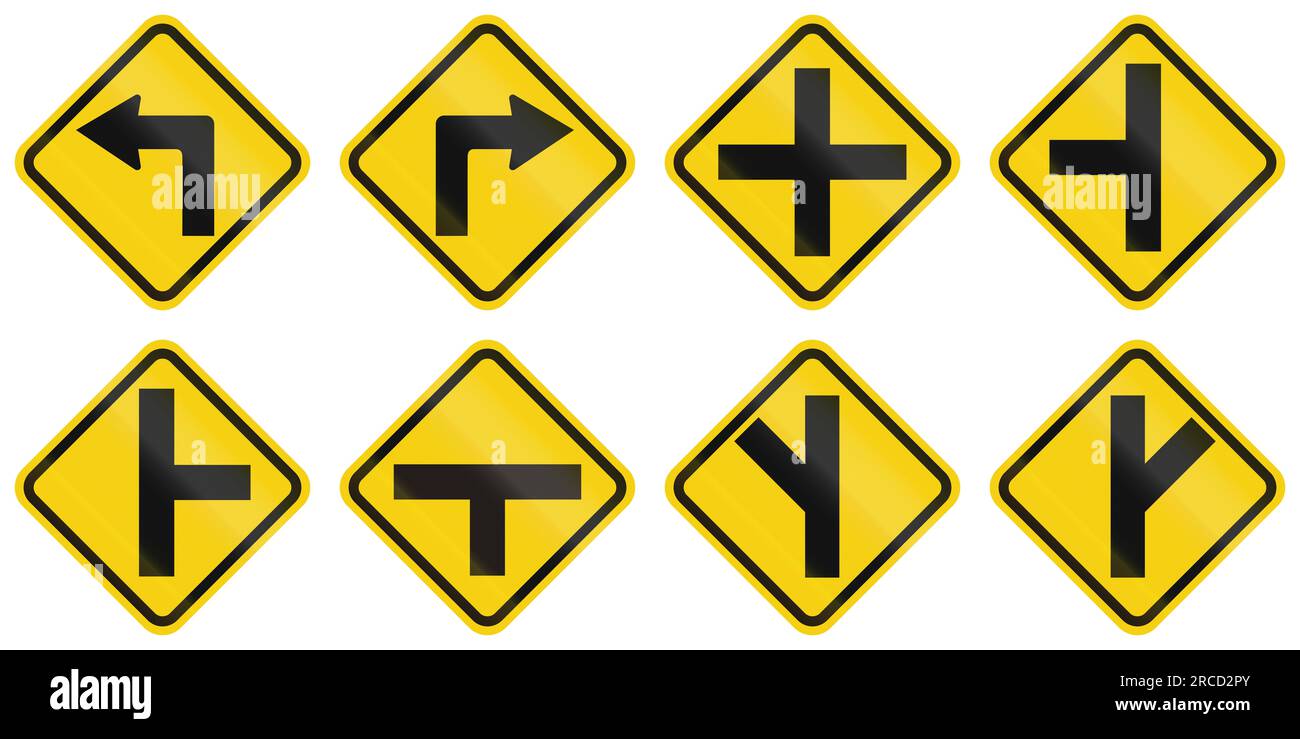 Left Curve Ahead In Colombia Stock Photo - Alamy