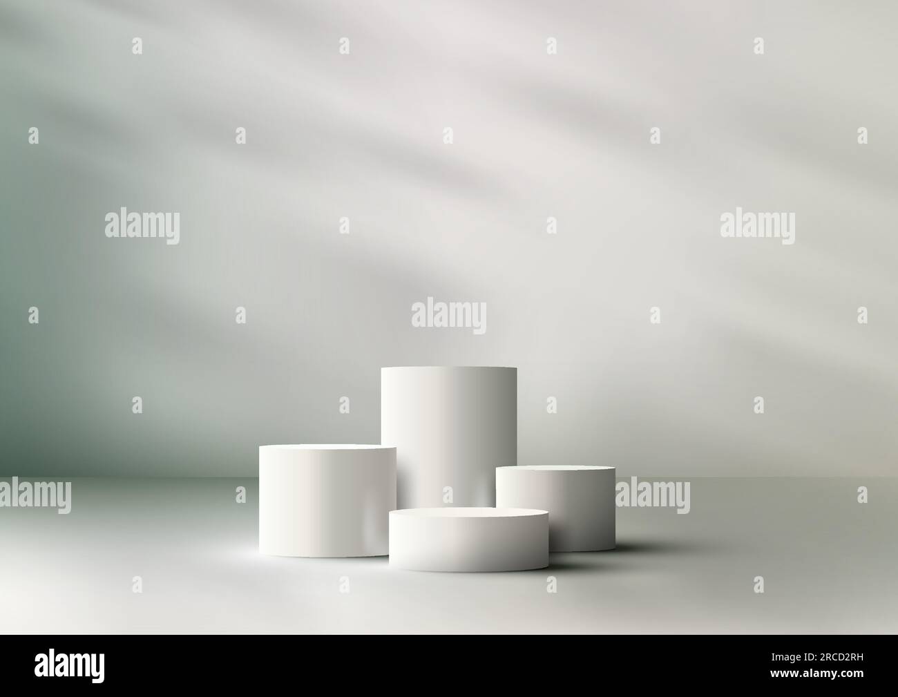 Modern 3D white podium stand. Featuring a minimalist design, natural ...