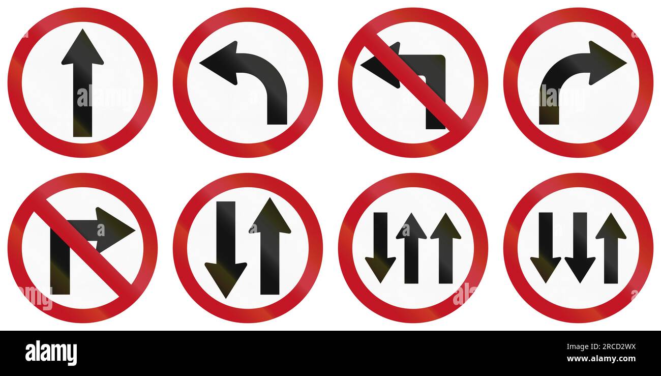 Straight on and right turn arrow Cut Out Stock Images & Pictures - Alamy