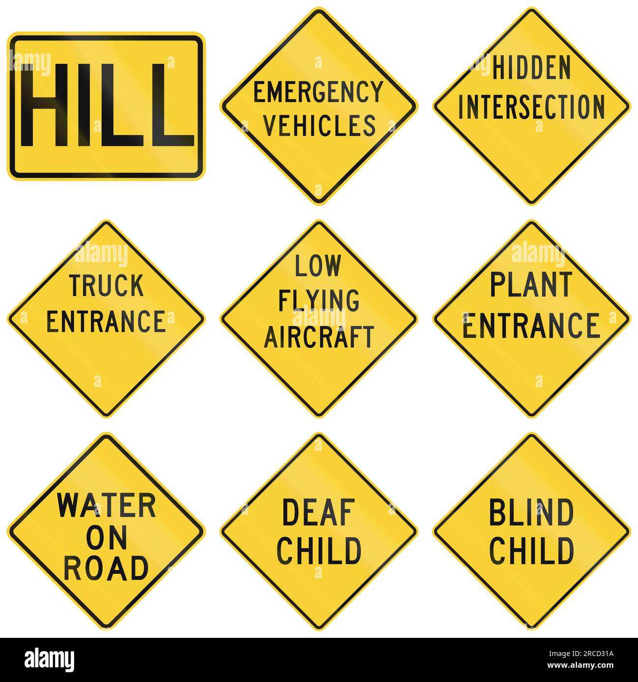Aircraft warning signs Cut Out Stock Images & Pictures - Alamy