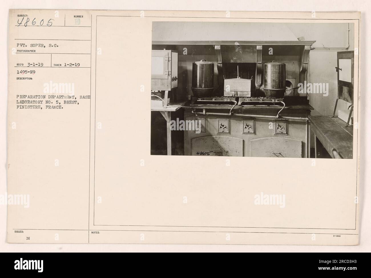 Soldier preparing equipment in the preparation department of Base ...