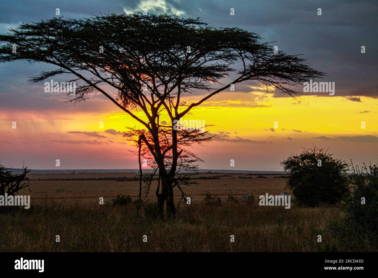 Beautiful African sunset. Photographed in Kenya in September Stock ...