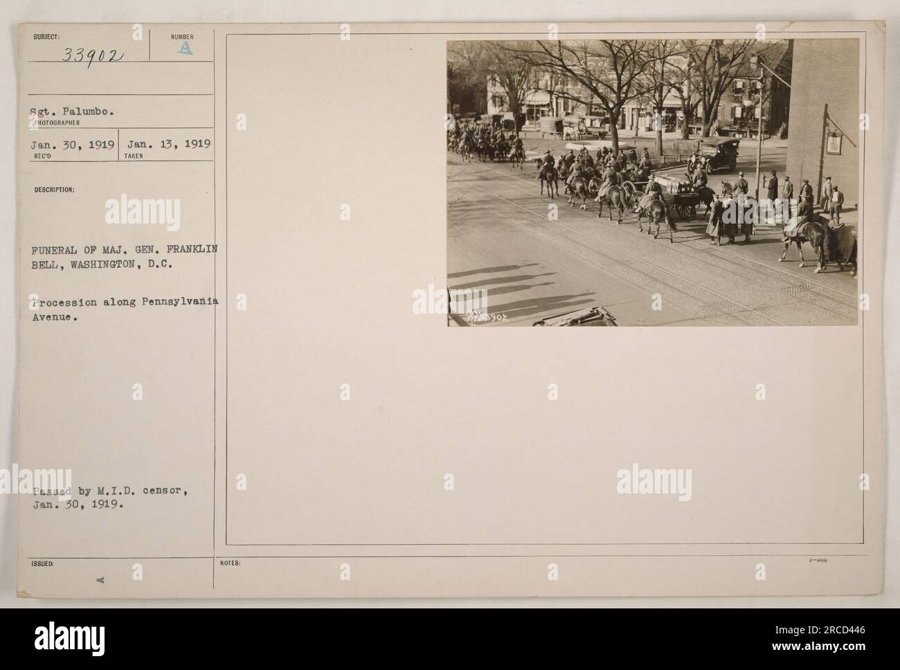 Sergeant Palumbo captured this photograph on January 13, 1919. It shows ...