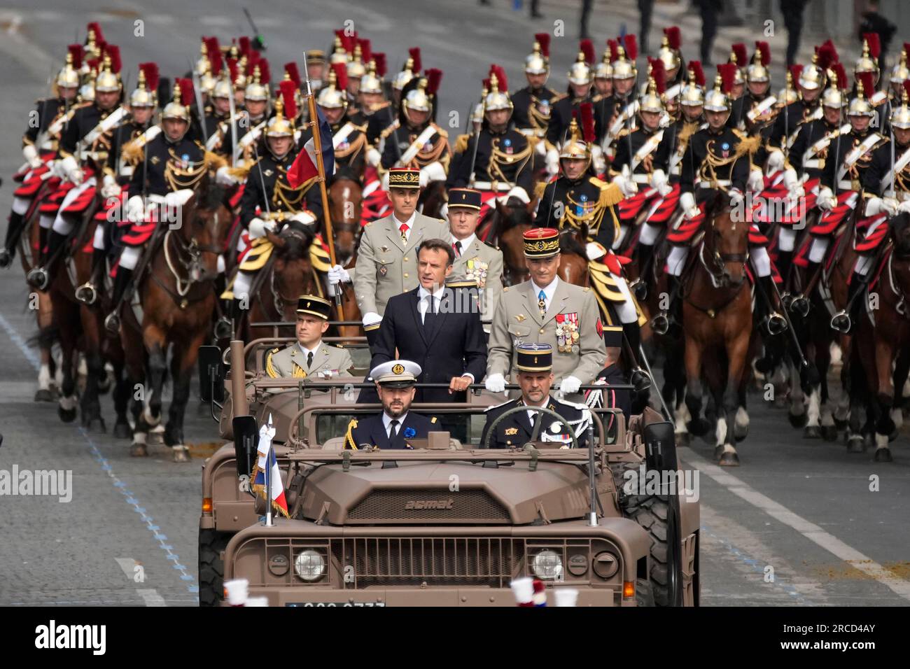 French President Emmanuel Macron attends with French Chief of the ...