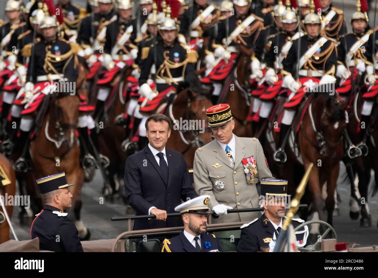French President Emmanuel Macron attends with French Chief of the ...