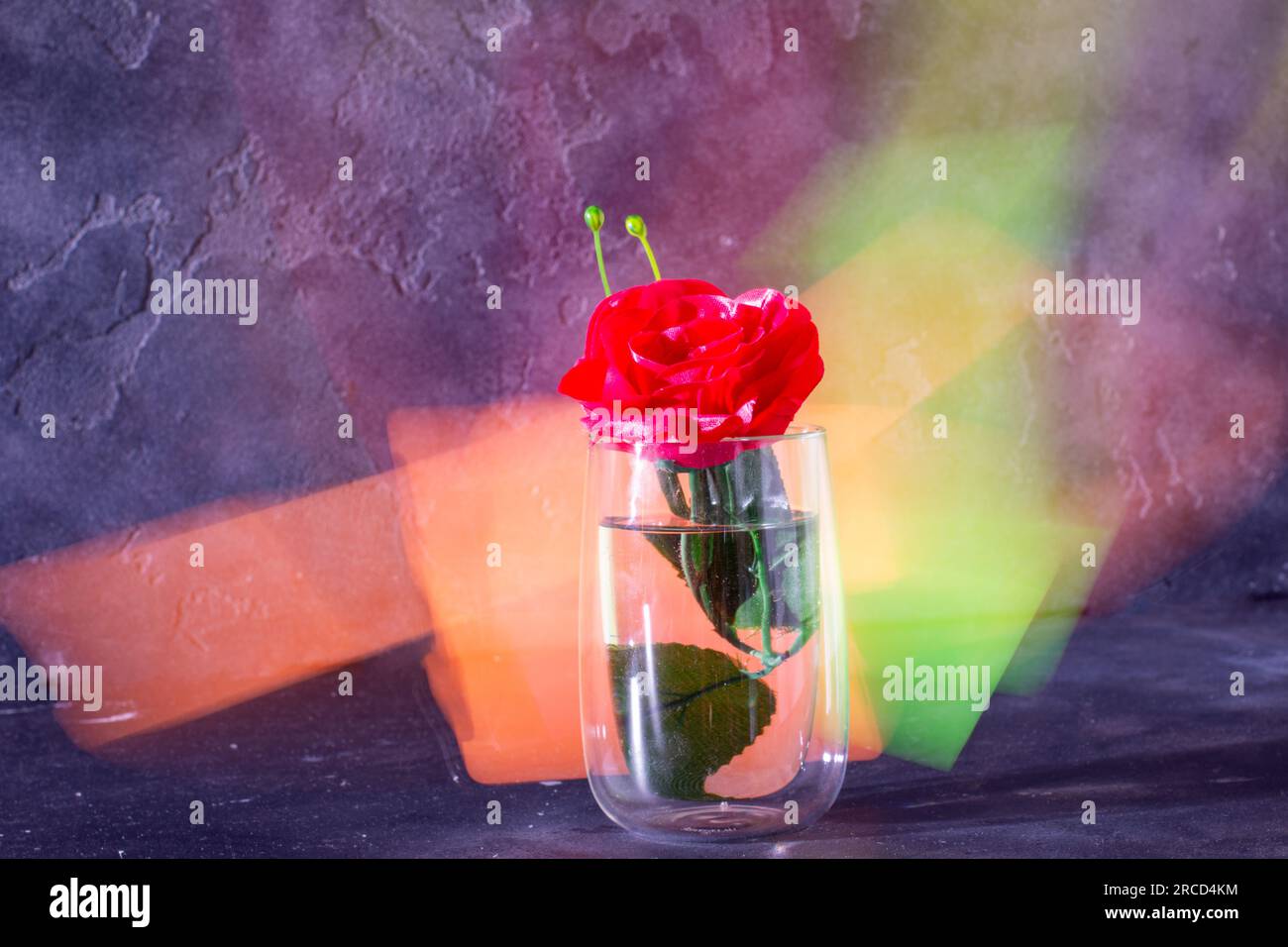 Red rose flower in motion blur. Long exposure concept Stock Photo - Alamy