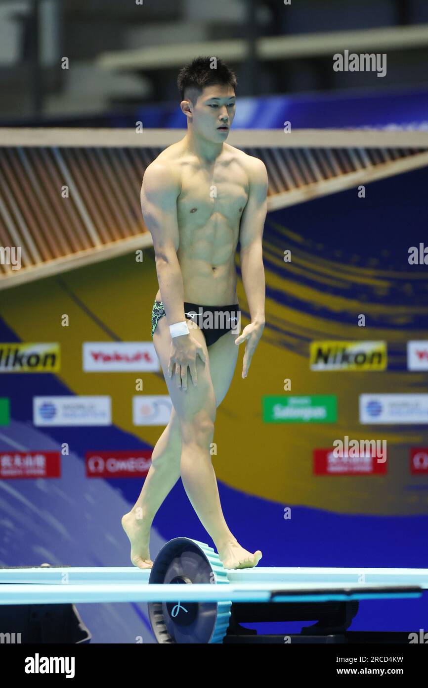 Fukuoka, Japan. 14th July, 2023. Rikuto Tamai (JPN) Diving : World Aquatics Championships ...