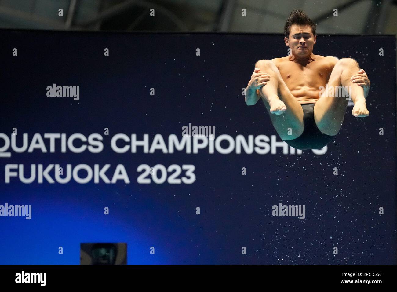 Daniel Restrepo Garcia of Colombia competes in the 1m Springboard Men ...