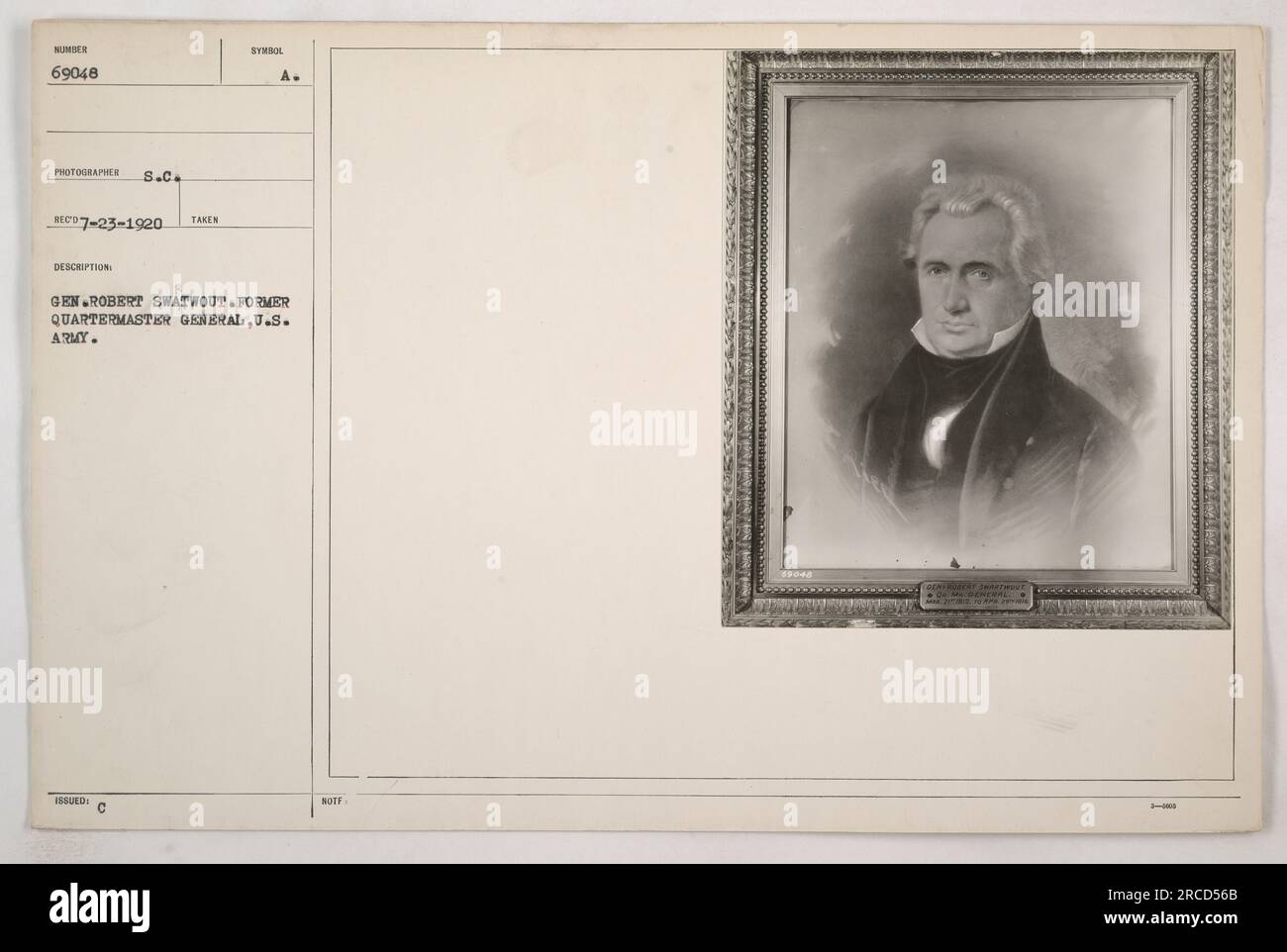 General Robert Swartwout, former Quartermaster General of the U.S. Army ...