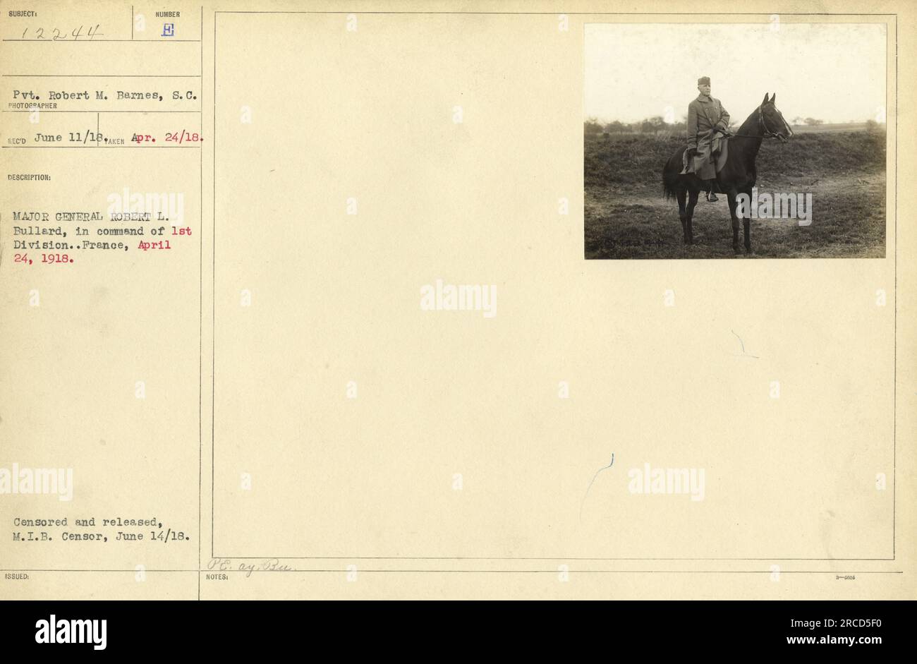 Major general robert l bullard hi-res stock photography and images - Alamy