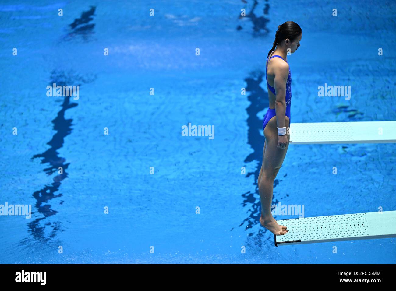 Fukuoka, Japan. 14th July, 2023. Lin Shan of China competes during the ...