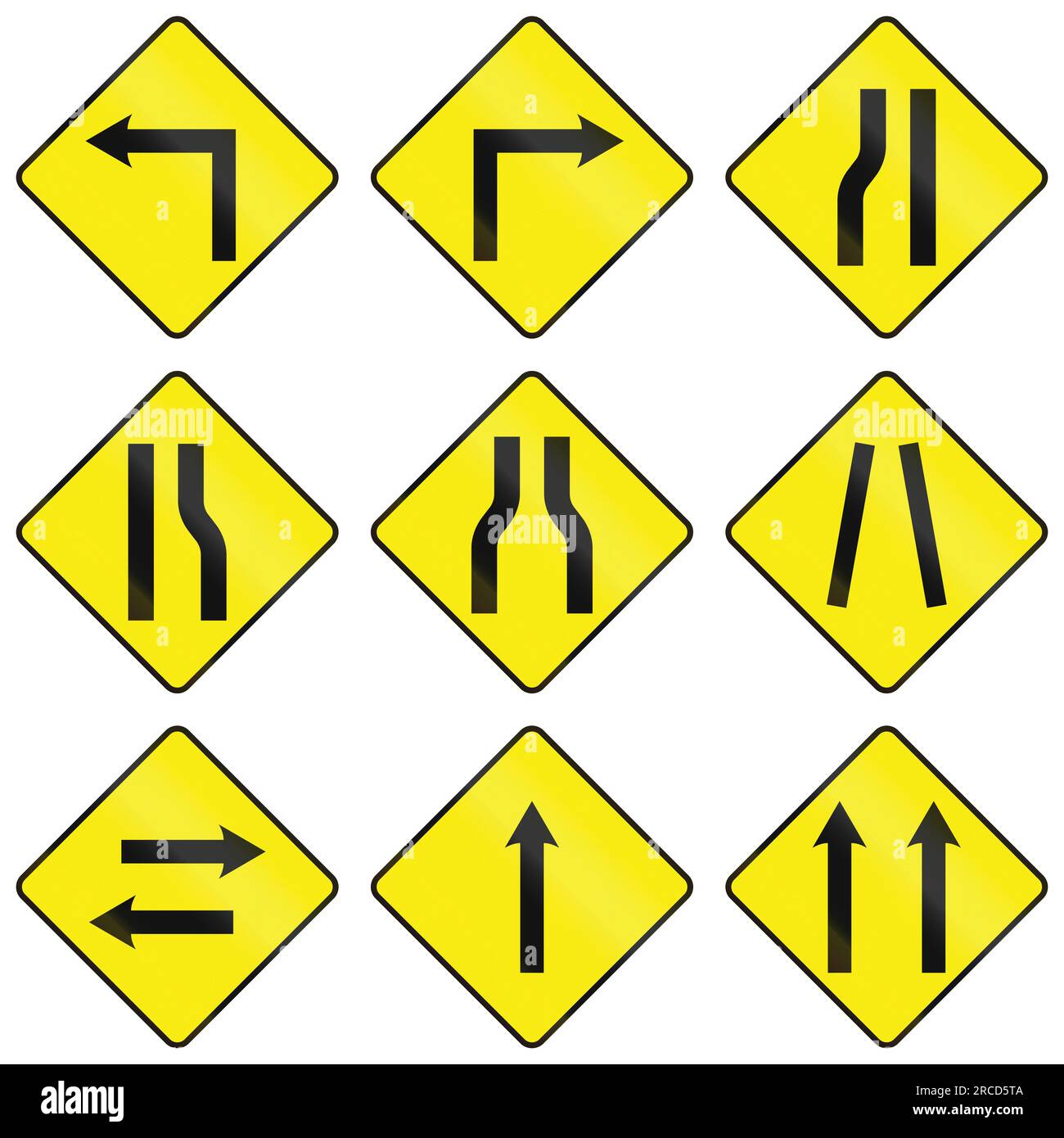 Left Curve Ahead In Ireland Stock Photo - Alamy