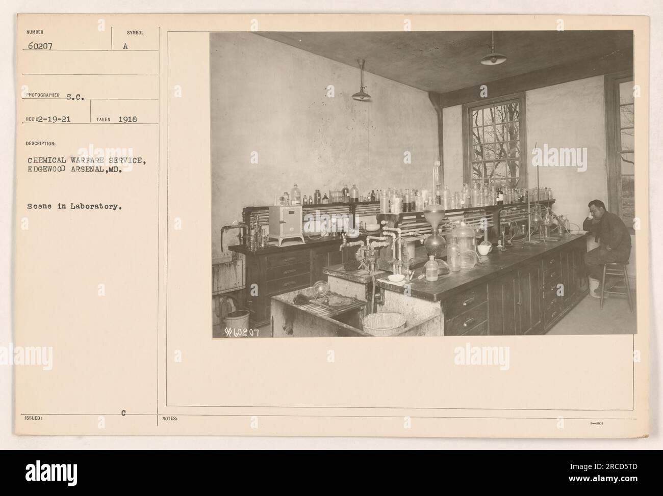 A view inside a laboratory at the Edgewood Arsenal in Maryland ...