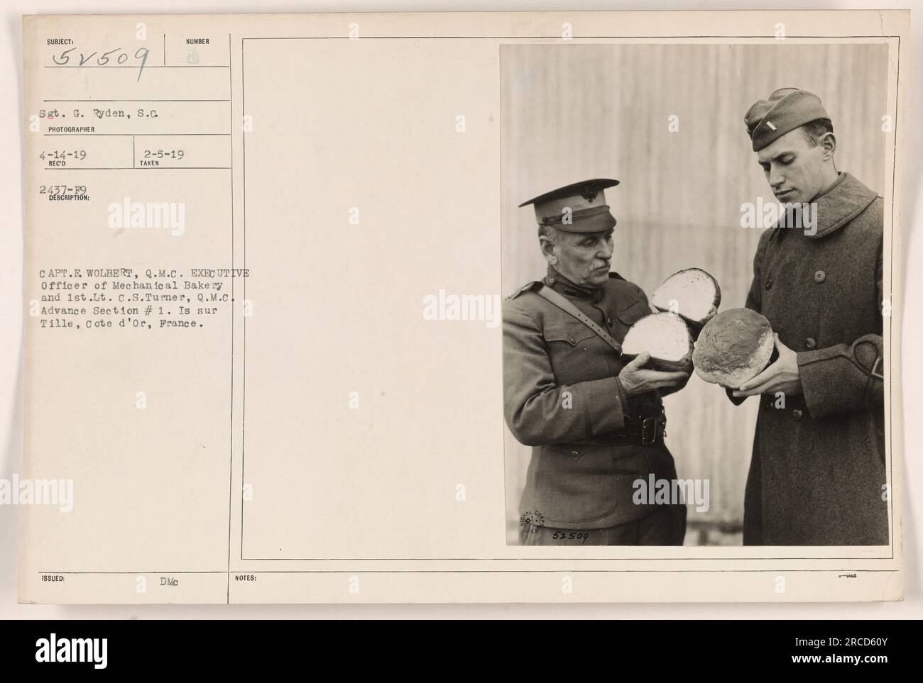 "Capt. E. Wolbert and 1st Lt. C.S. Turner, officers of the ...