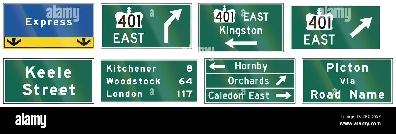 Express lane in Ontario - Canada Stock Photo - Alamy