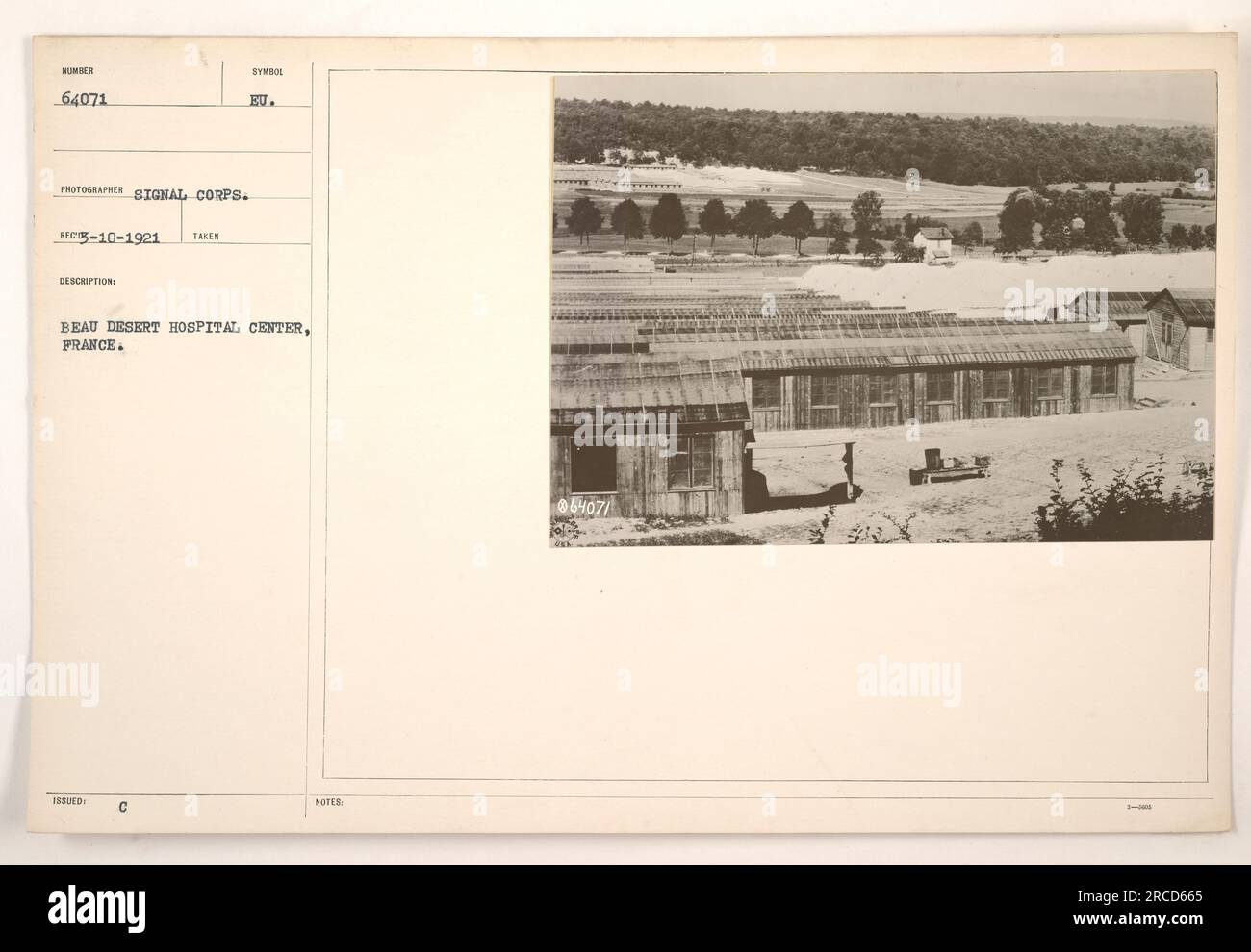 Image of Beau Desert Hospital Center in France during World War One ...