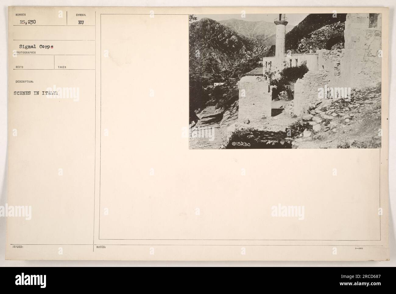 Soldiers from the U.S. Army Signal Corps capturing scenes in Italy ...