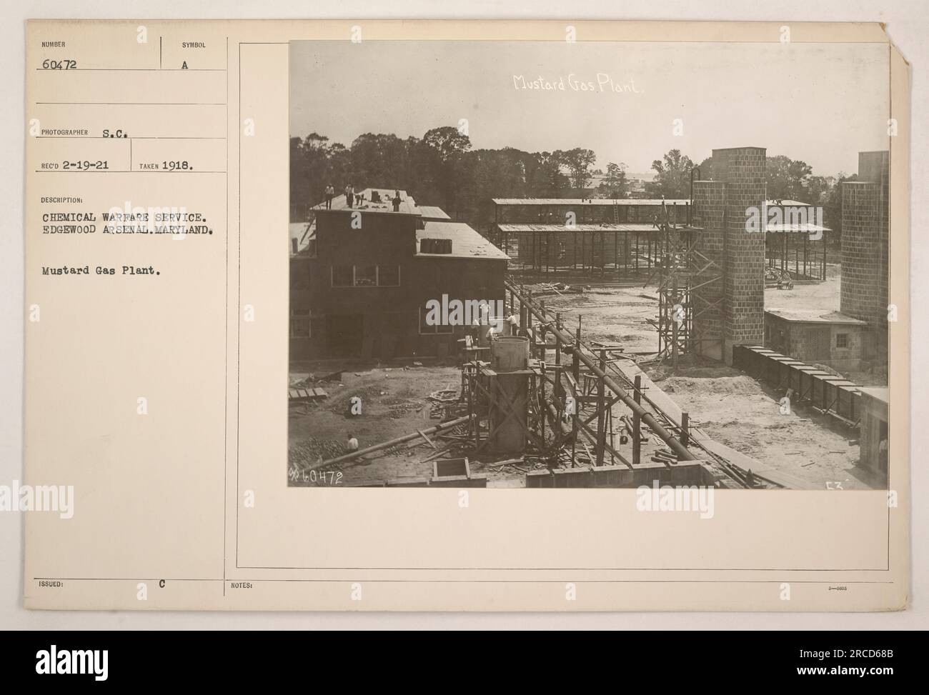Photograph of the Mustard Gas Plant located at Edgewood Arsenal ...