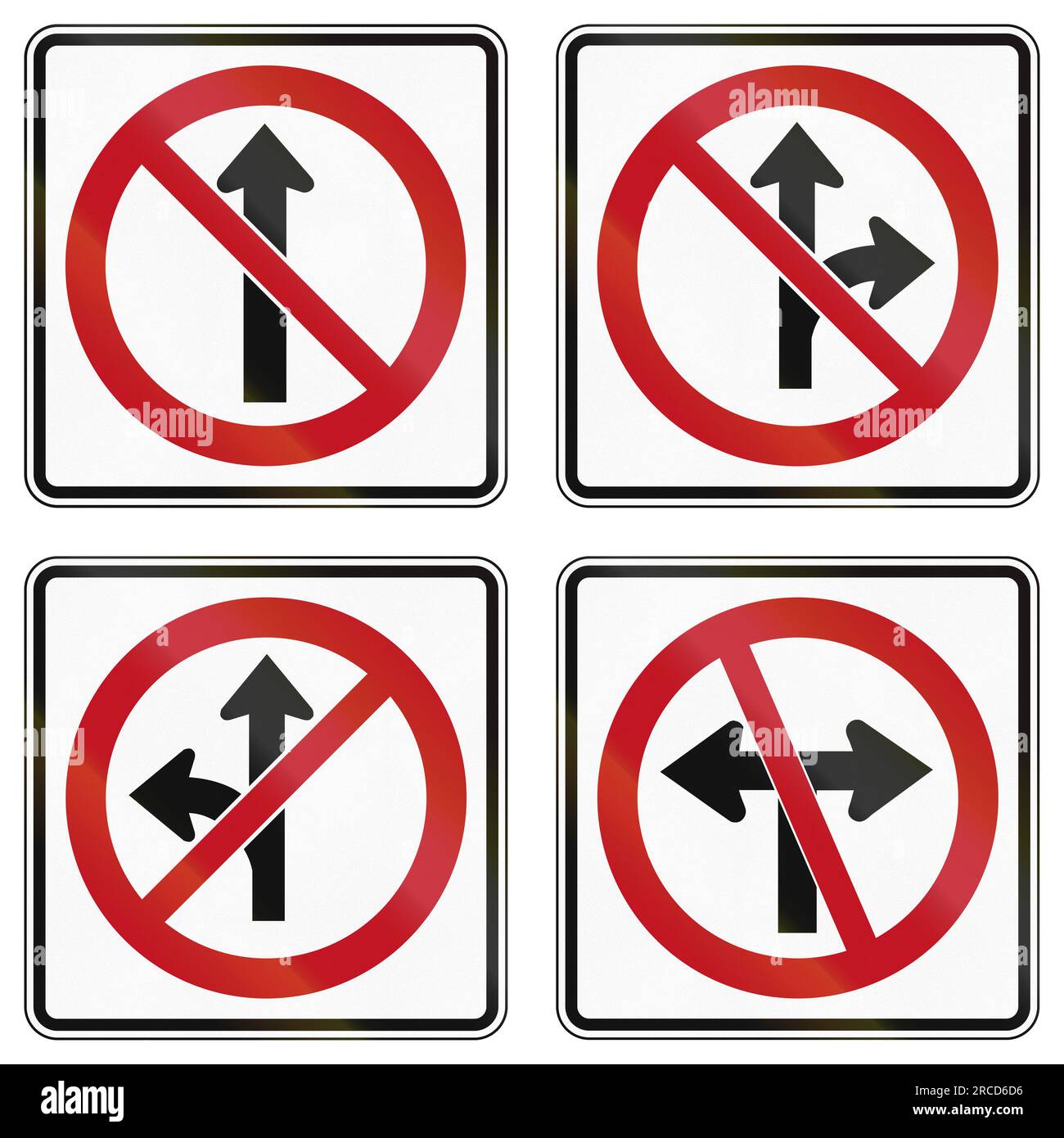 No Straight Through in Canada Stock Photo - Alamy