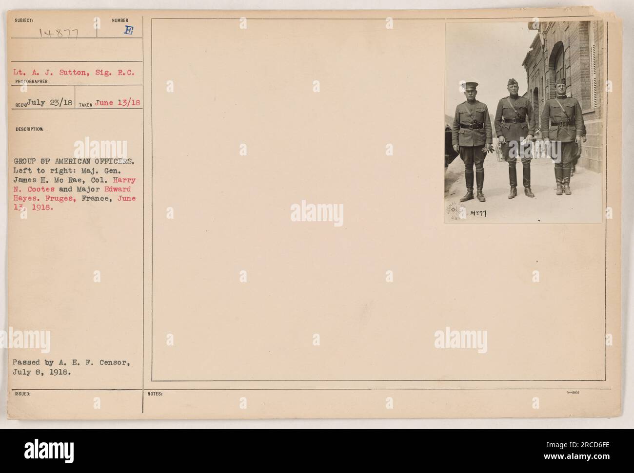 Col harry n cootes hi-res stock photography and images - Alamy