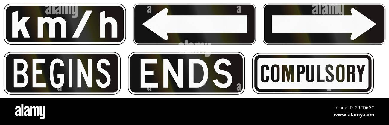 Supplementary road sign Cut Out Stock Images & Pictures - Alamy