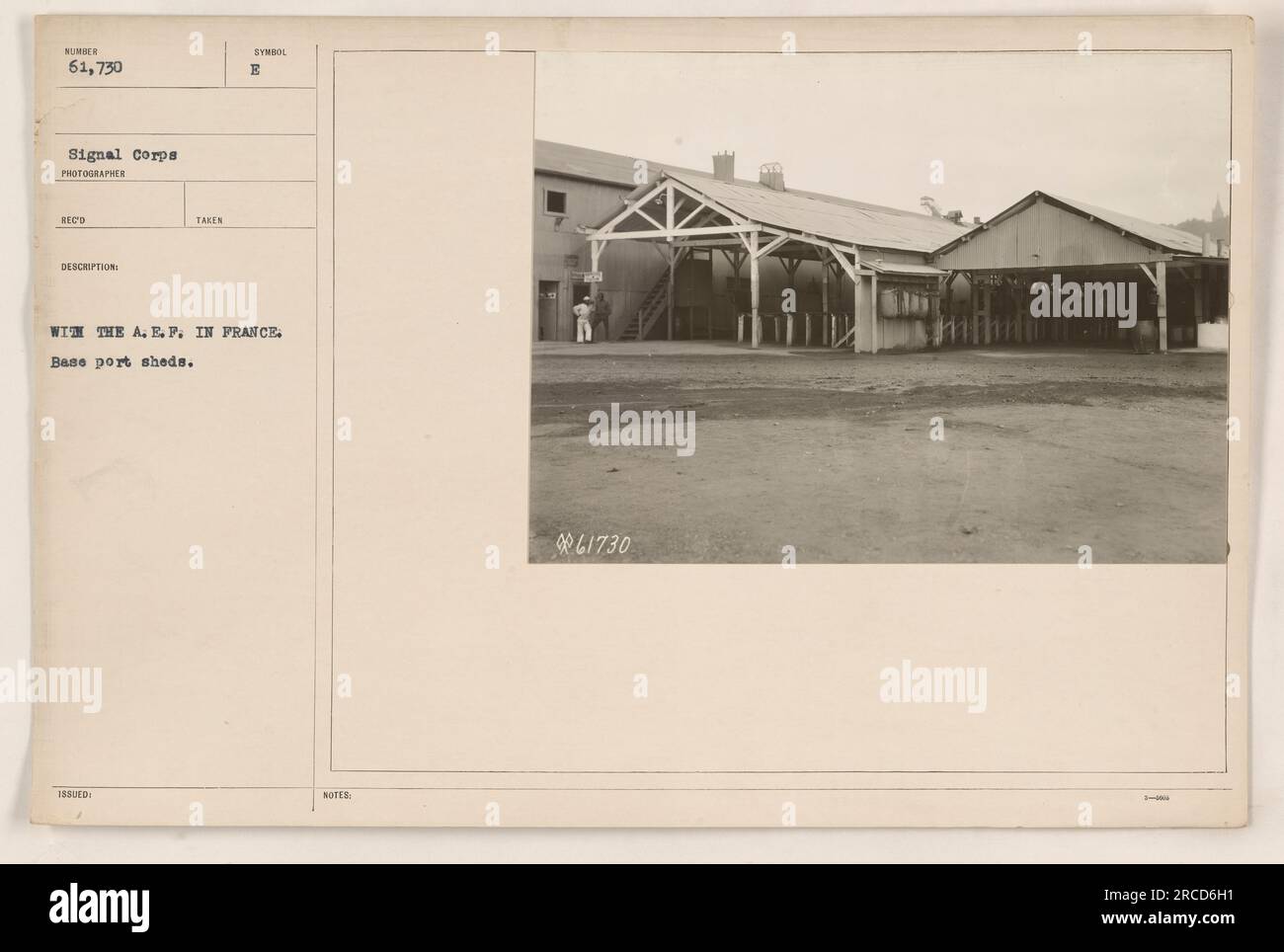 A photograph of base port sheds at SUMBER 61,730, taken by a Signal ...