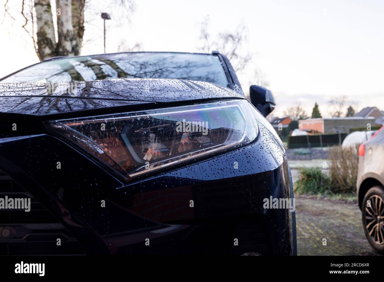 Headlights On Driveway