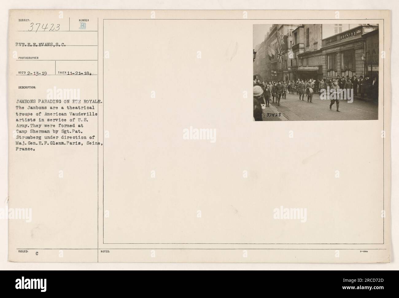 Pvt. E. E. Evans, S.C., photographer, captured this image on November ...