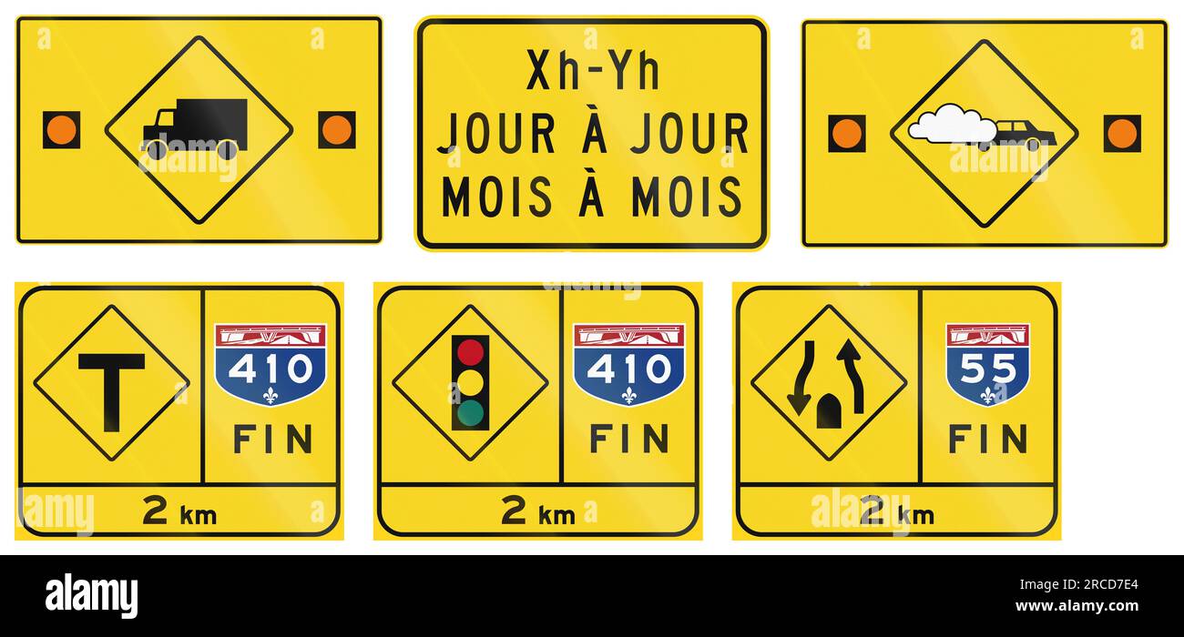 Flashing light on warning sign Cut Out Stock Images & Pictures - Alamy