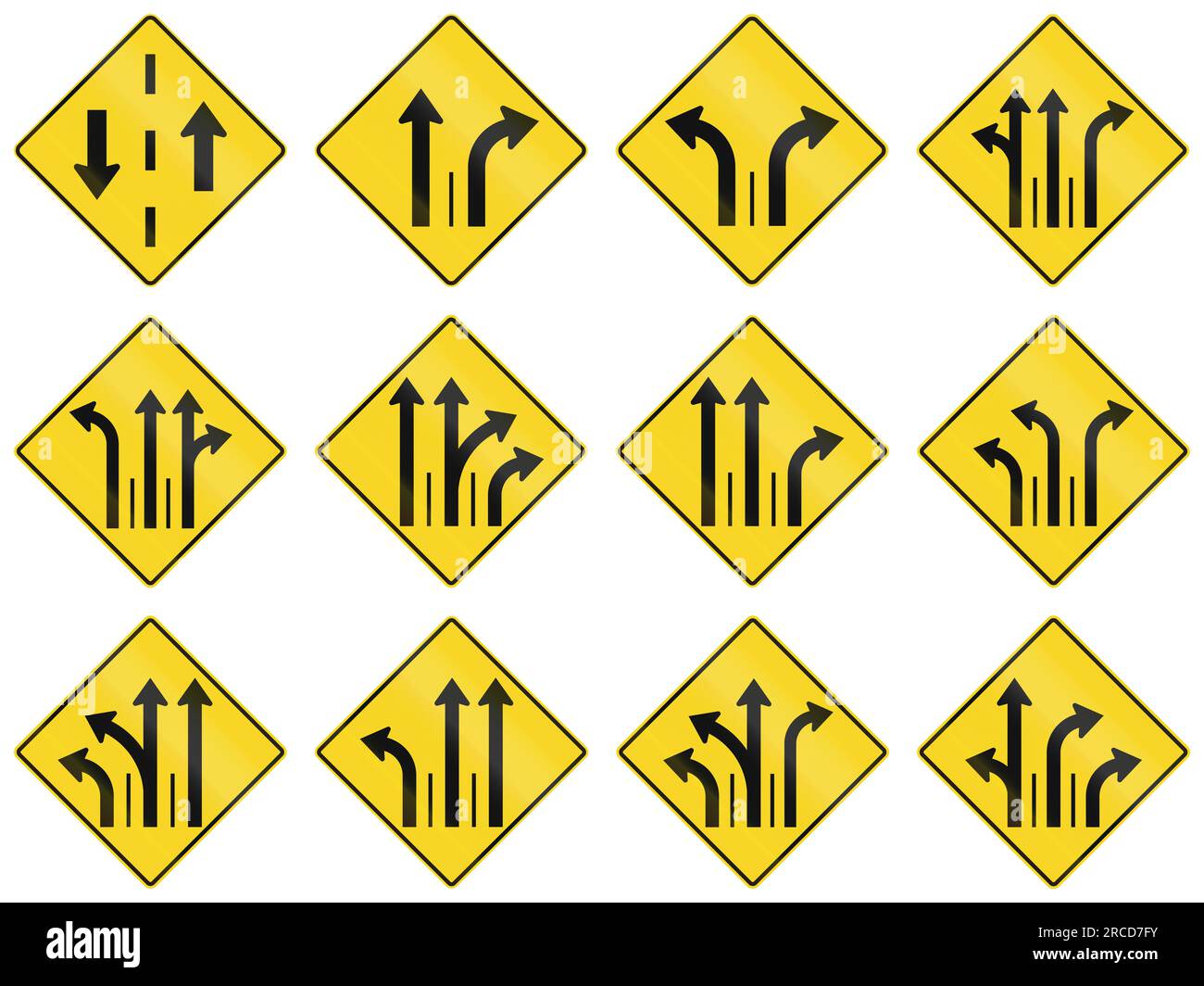 Traffic sign arrow pointing down Cut Out Stock Images & Pictures - Alamy