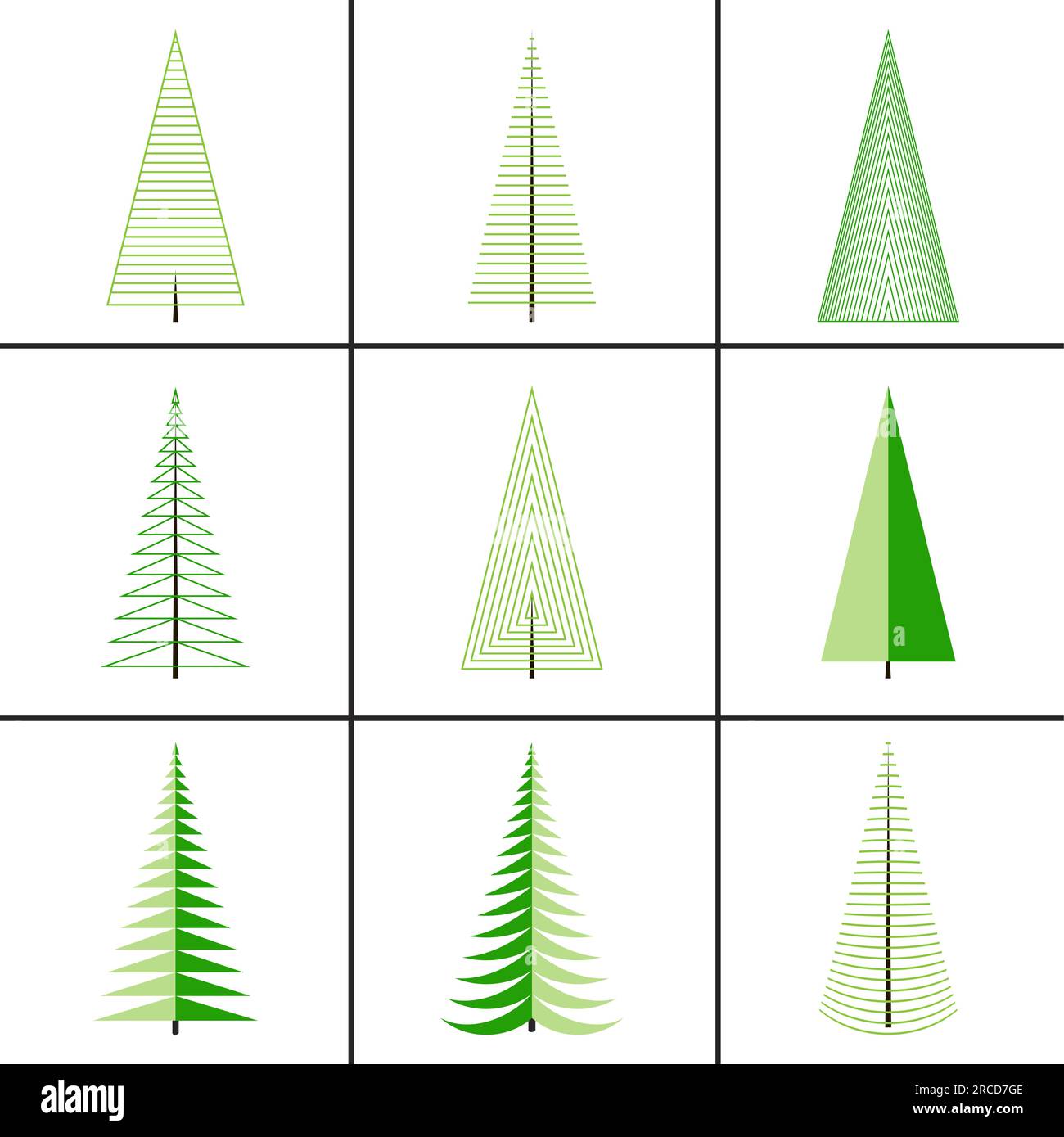 Fir tree crowns Stock Vector Images - Alamy