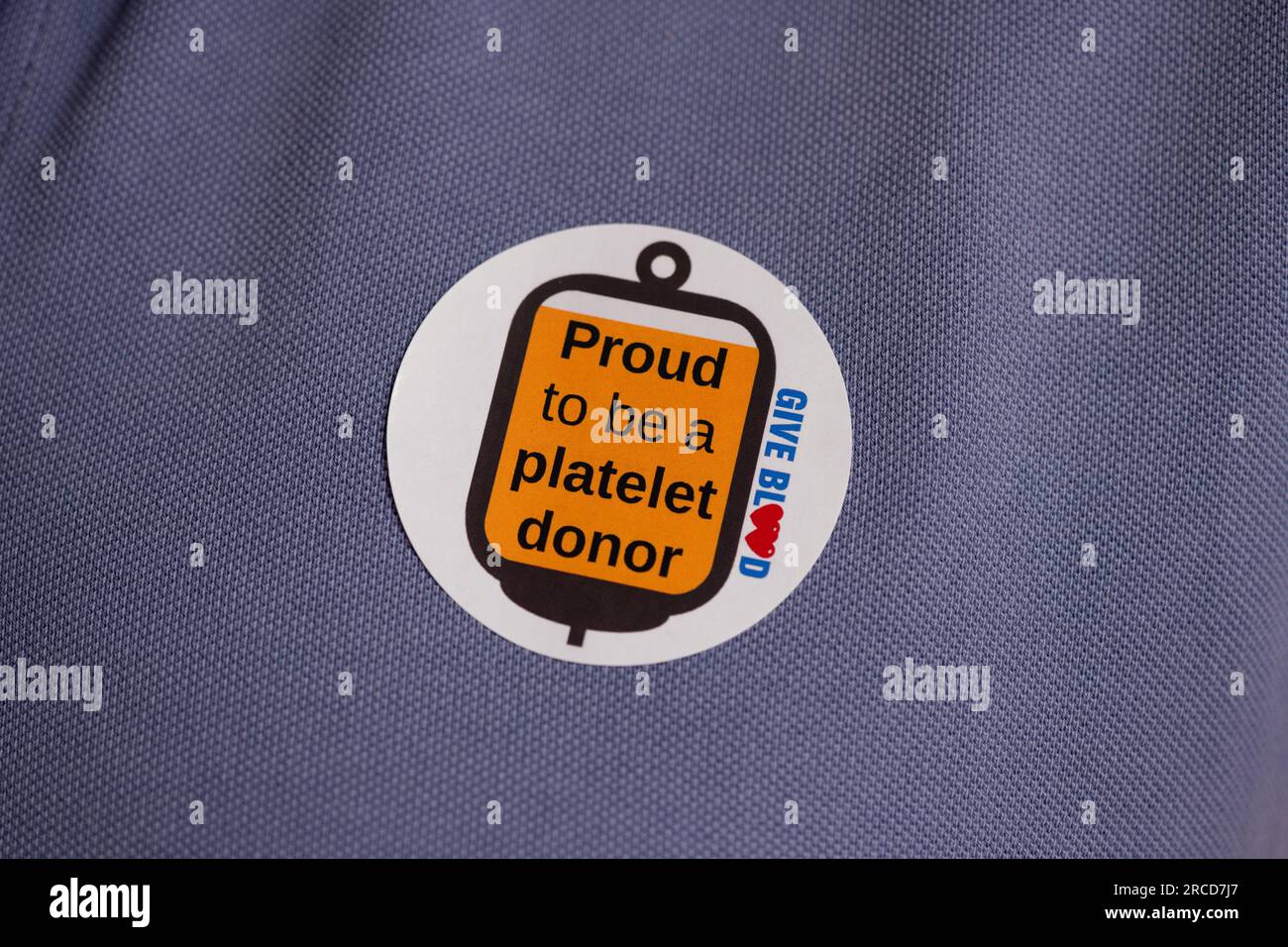 Platelet donation sticker saying proud to be a platelet donor Give ...