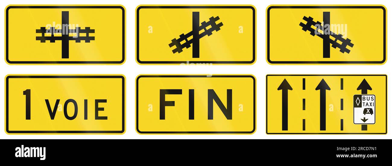 Level Crossing Without Barrier in Canada Stock Photo - Alamy