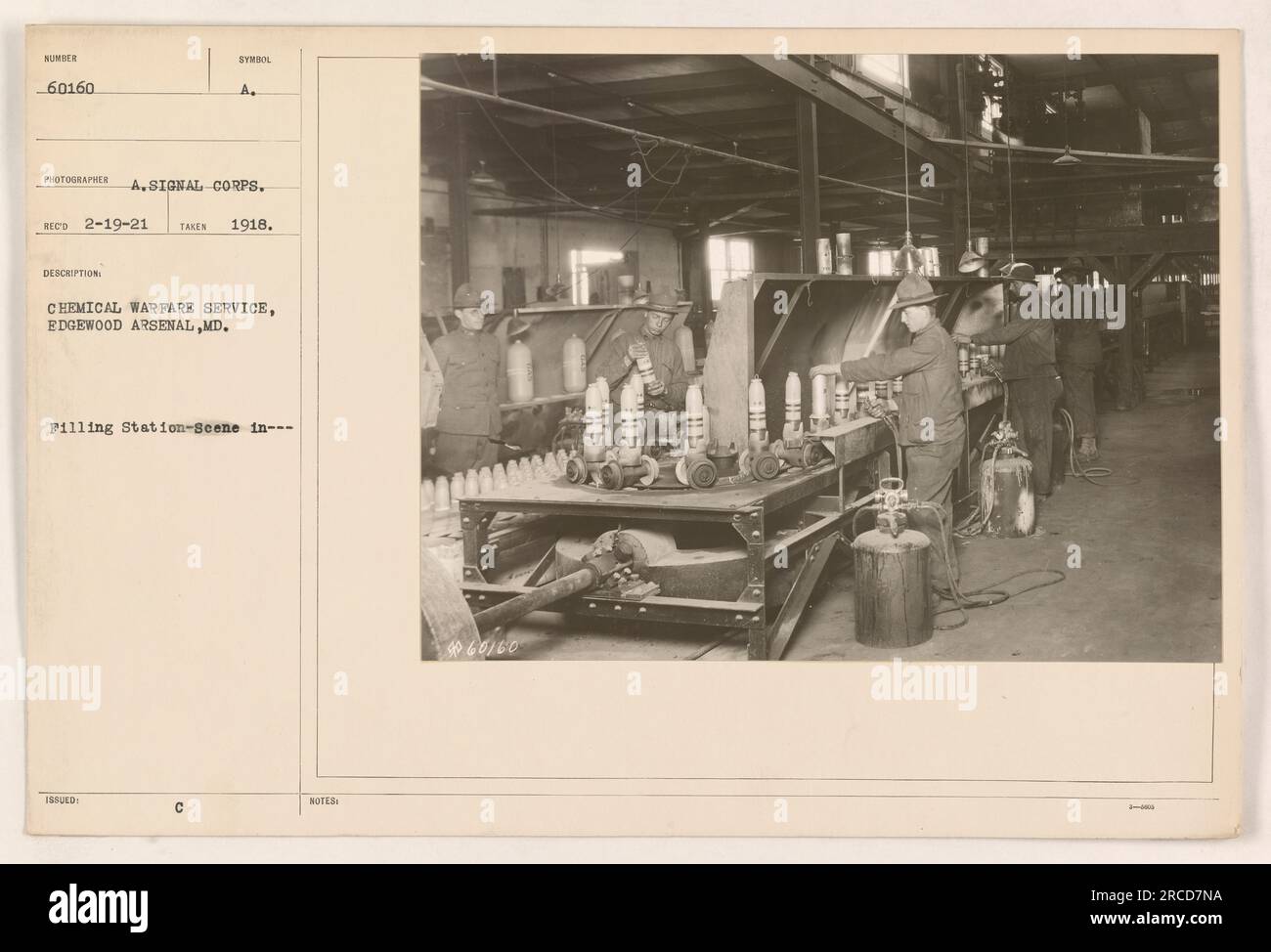 "Chemical Warfare Service at Edgewood Arsenal, MD. This photograph is ...