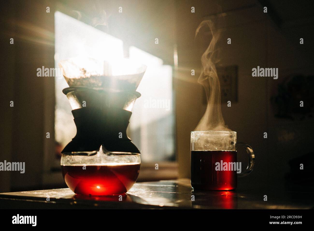 Coffee and sunlight Stock Photo - Alamy