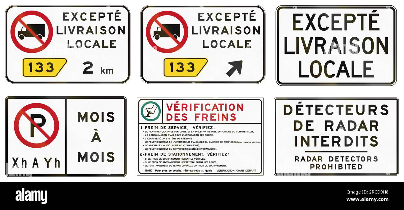 No Lorries Except Local Delivery in Canada Stock Photo - Alamy