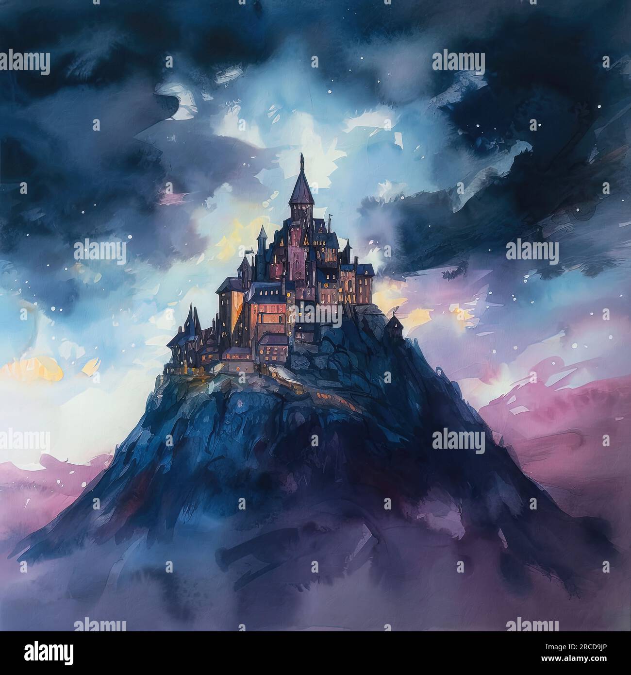 Fantasy castle landscape hi-res stock photography and images - Alamy