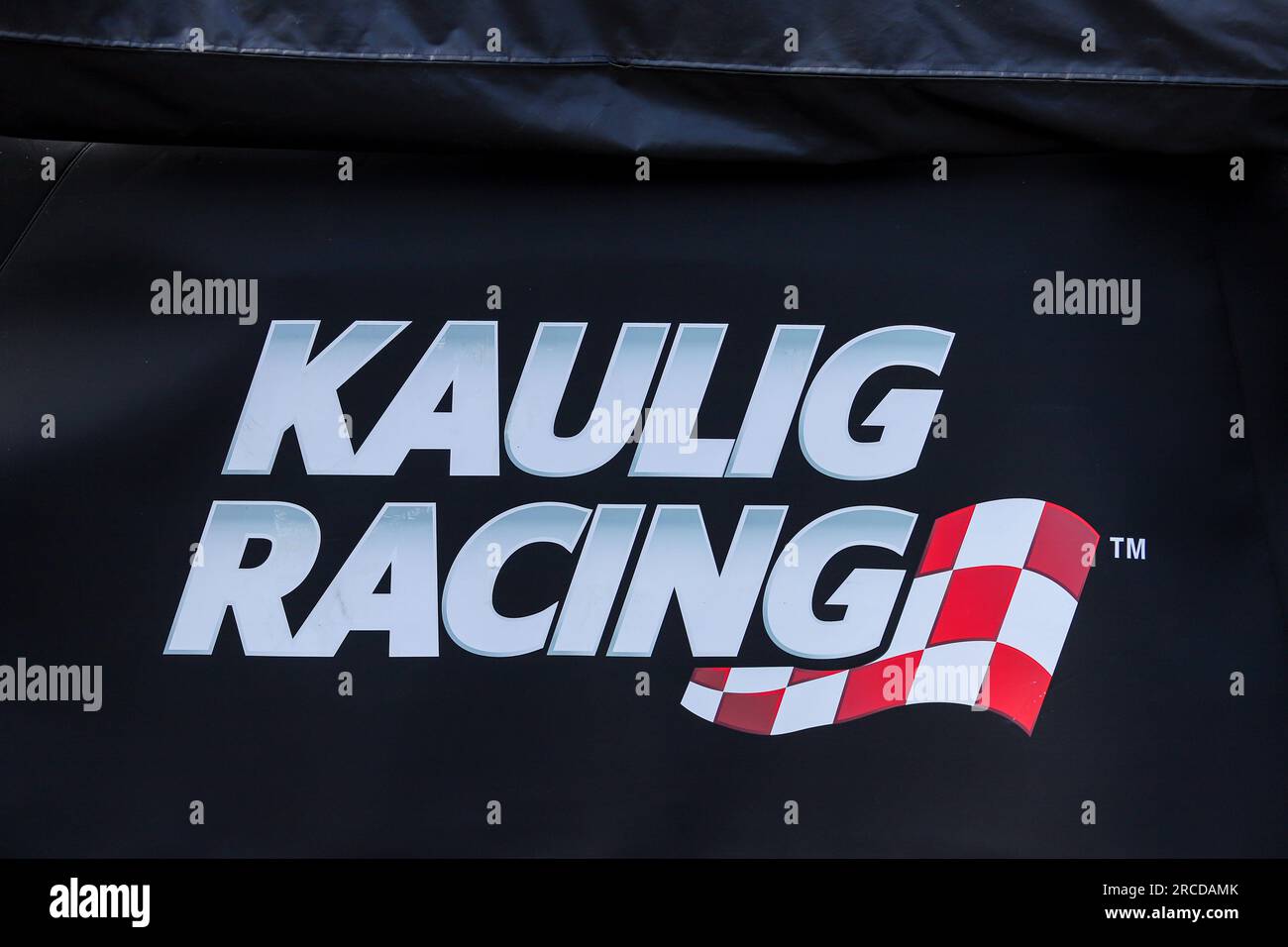 ATLANTA, GA - JULY 09: Kaulig Racing logo on a pit box cover prior to ...