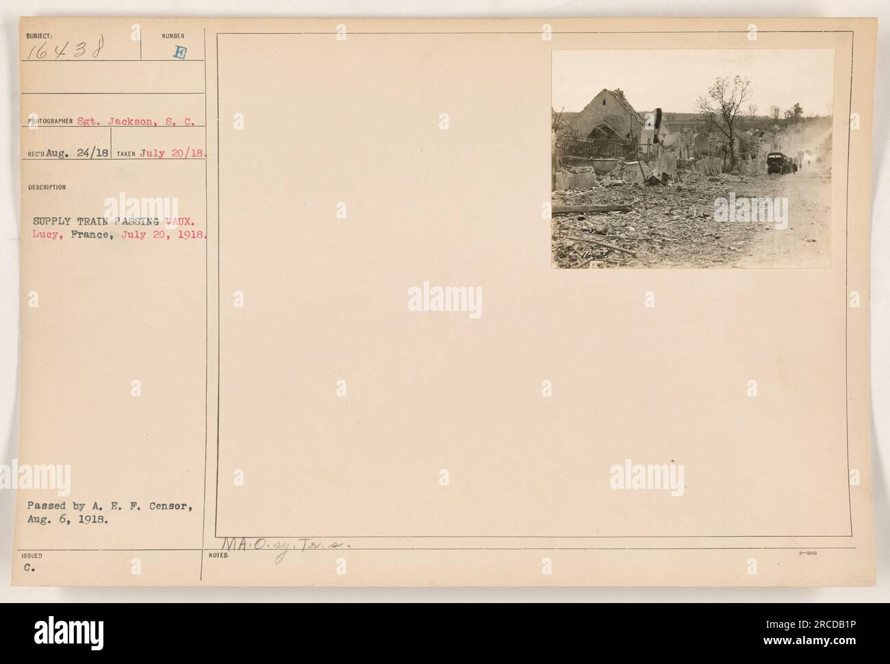 "Sunder supply train passing through Vaux, Lucy, France on July 20 ...