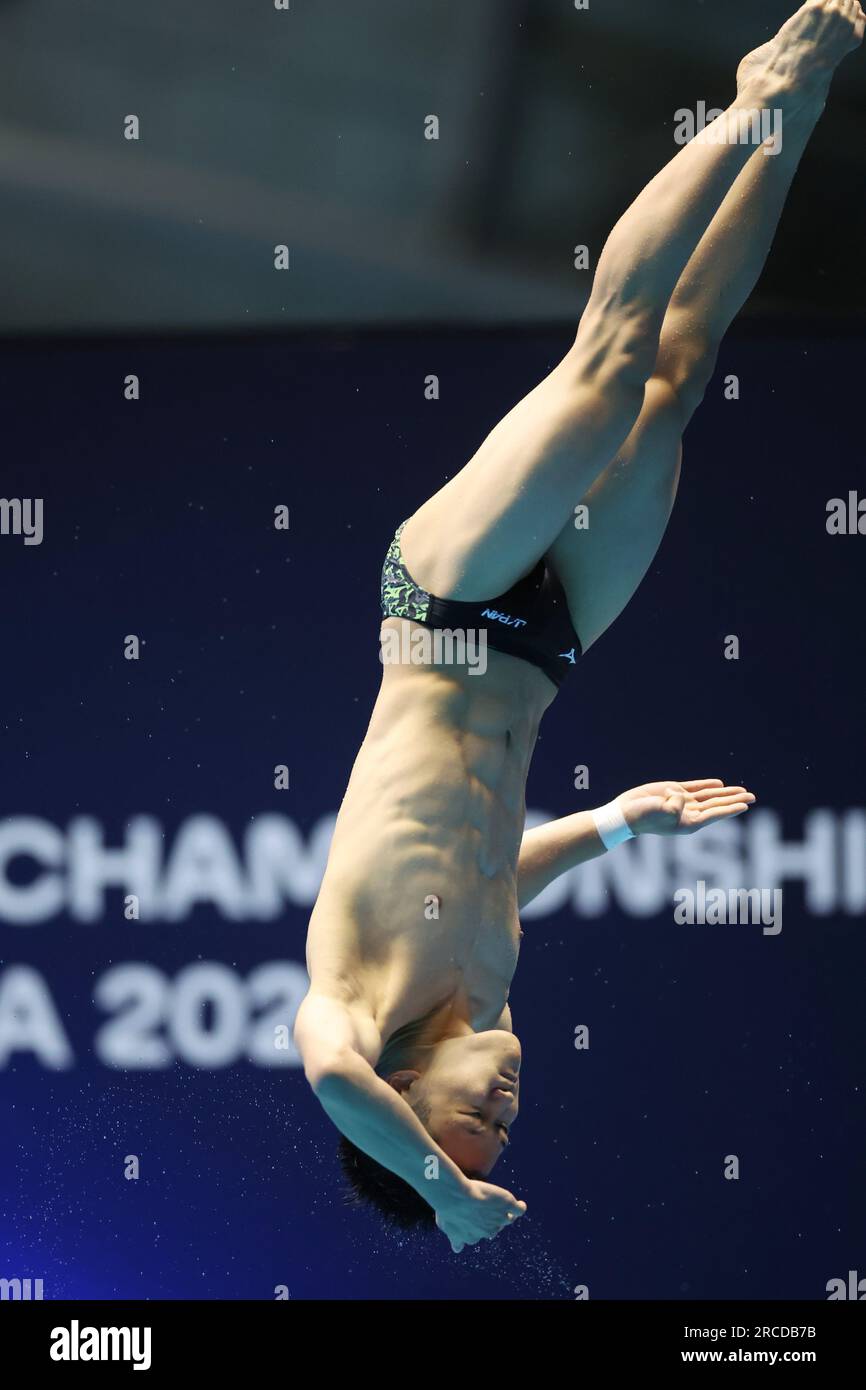 Fukuoka, Japan. 14th July, 2023. Rikuto Tamai (JPN) Diving : World ...