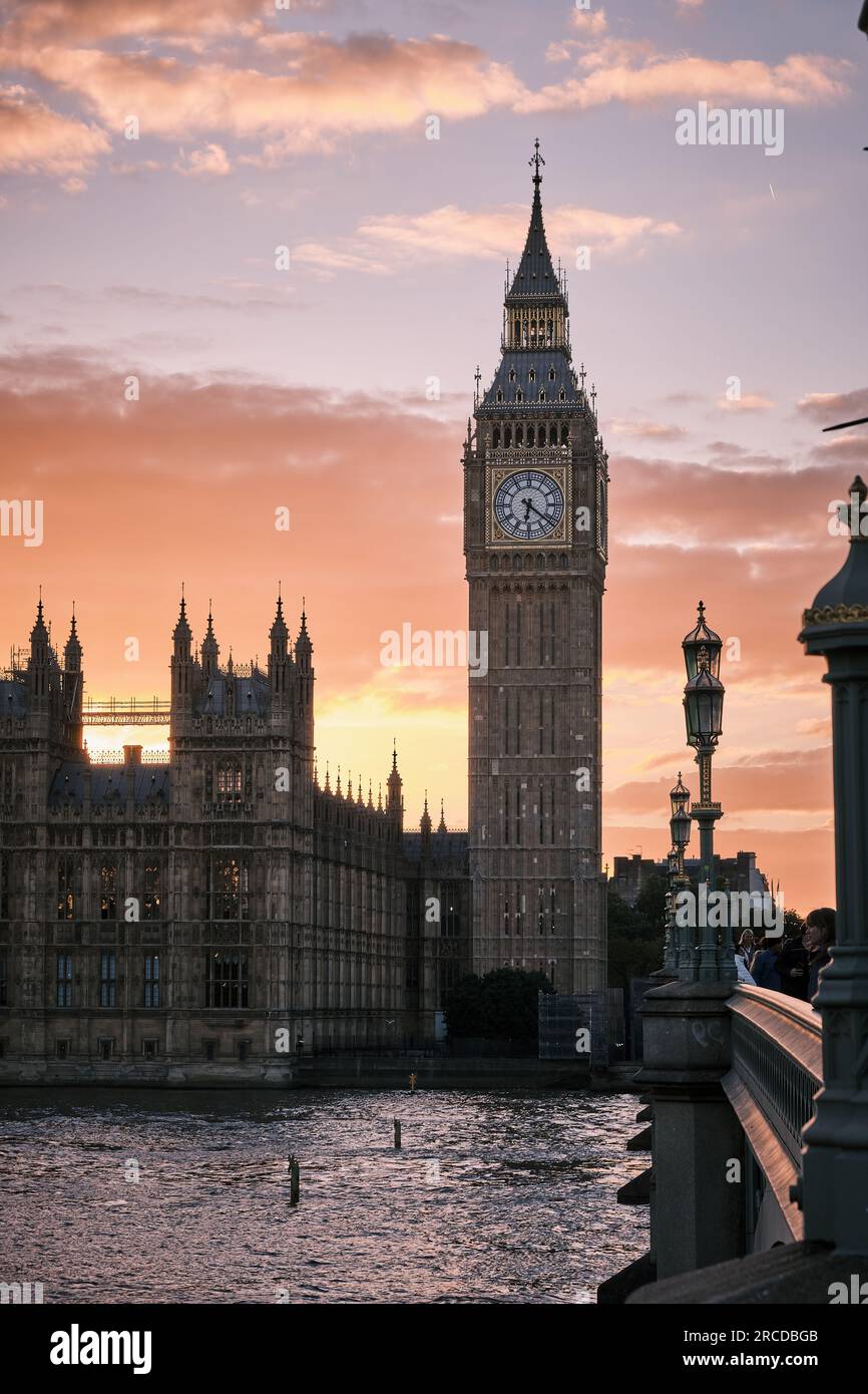 Big ben sunset road hi-res stock photography and images - Alamy